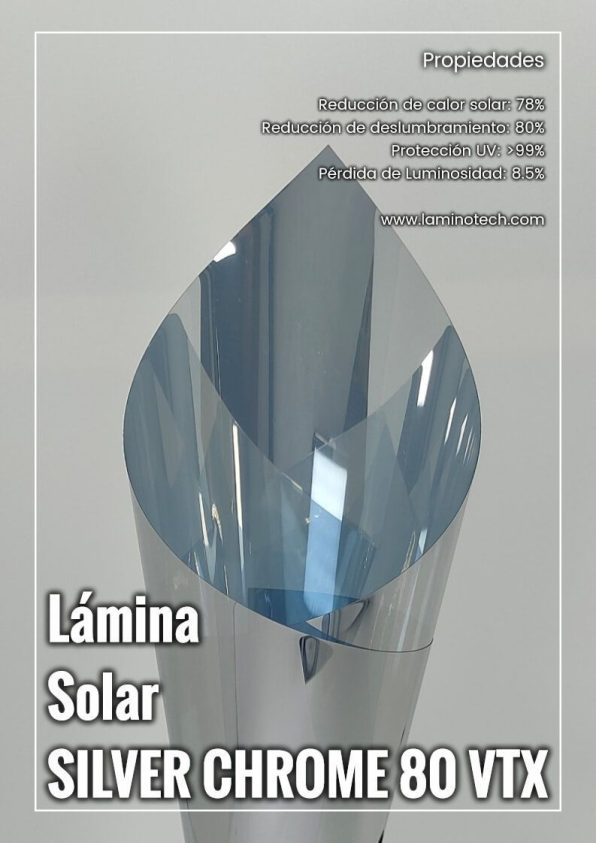 Lámina Solar Silver Chrome 80 VTX | Tienda de Laminotech