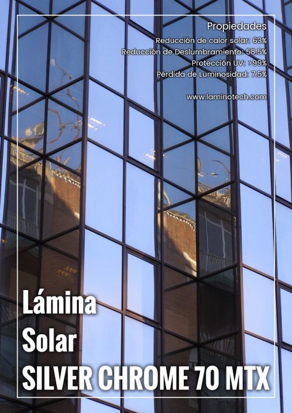 Lámina Solar Silver Chrome 70 MTX | Tienda de Laminotech
